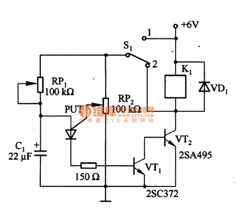 Automatic Interval Timer Circuit Composed Of PUT Time Control Control Circuit Circuit
