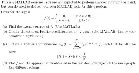 Solved This Is A MATLAB Exercise You Are Not Expected To Chegg