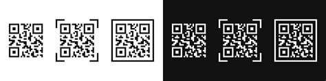Qr 코드입니다 Qr 코드 프레임 벡터 집합입니다 스마트폰에서 스캔하는 코드입니다 모바일 앱 결제 및 전화에 대한 Qr 코드