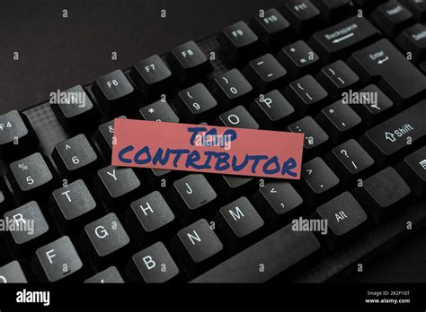 Conceptual Display Top Contributor Business Concept Person Who Is Knowledgeable In A Particular