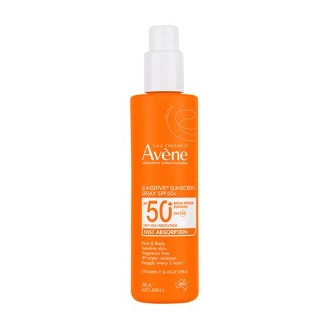 Avene Sunsitive Sunscreen Spray Spf 50 200ml Discount Chemist