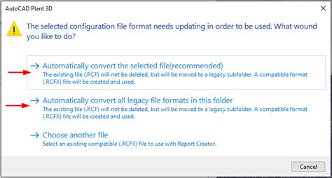 Report Files Are Not Converted From Rcf To Rcfx In Autocad Plant 3d Report Creator 2025