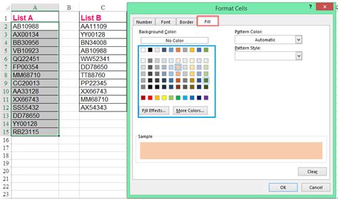 how to compare two columns and highlight when found in another column