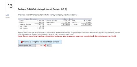 Solved Problem 3 20 Calculating Internal Growth LO 3