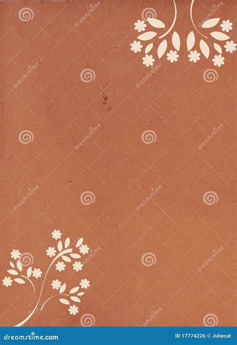 Brown Paper Floral Patterns Stock Illustration Illustration Of Style Corner 17774226