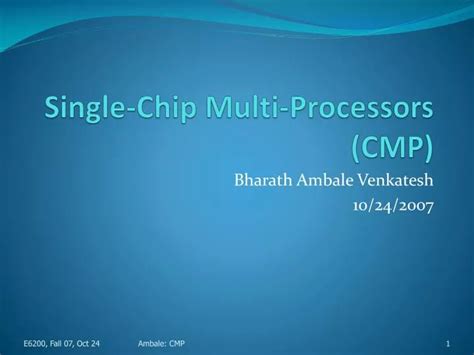 Ppt Single Chip Multi Processors Cmp Powerpoint Presentation Free