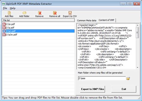 ApinSoft PDF XMP Metadata Extractor PDF Metadata PDF Metadata Export PDF Metadata To CSV PDF