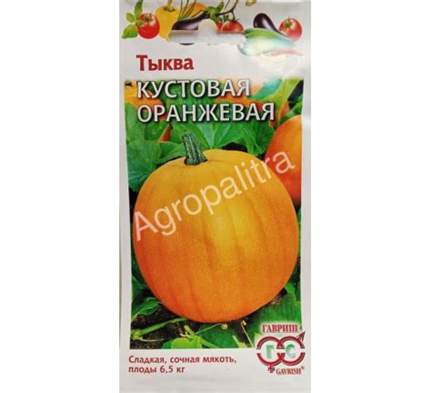 Тыква Кустовая оранжевая