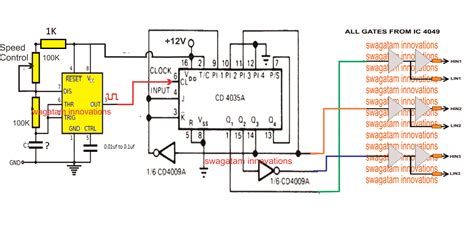 3 Phase Induction Motor Speed Controller Circuit Homemade Circuit
