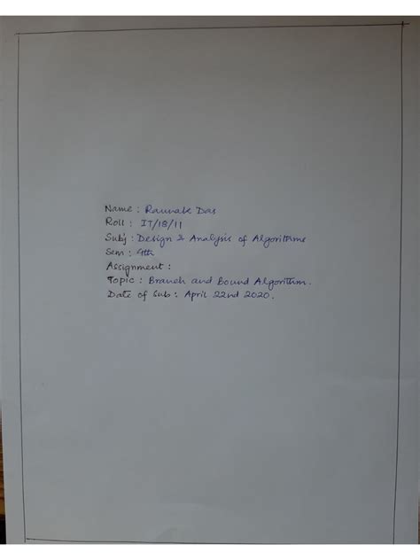 Branch And Bound Algo Pdf