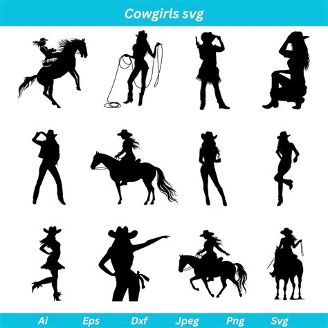 Cowgirl Svg Bundle Cowgirl Svg Cowgirl Svg Cowgirl Silhouette Horse
