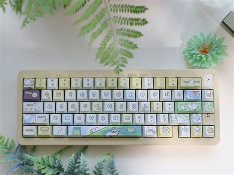 Happy Duck Keycap Set Cheerful Quack Aesthetic Kawaiikeycaps