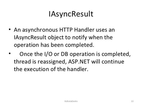 Asynchronous Handlers In