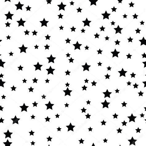 Geometric Monochrome Abstract Seamless Pattern With Stars — Stock