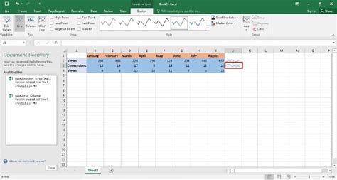 How To Insert Sparkline In Excel