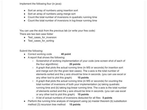 Solved Implement The Following Four In Java • Sort An