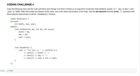 Solved Coding Challenge 4 Copy The Following Class Into The