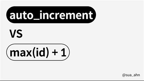Mysql Mariadb Autoincrement Vs Maxid1