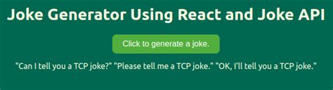 Create A Random Joke Using React App Through Api Geeksforgeeks