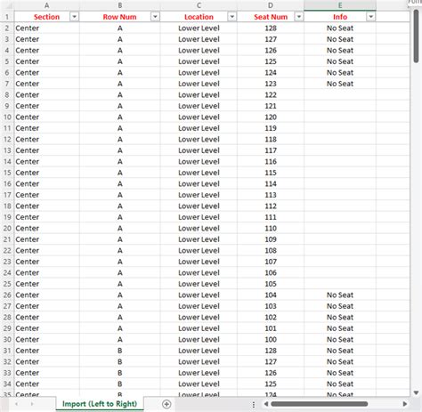 Creating A Theater Seating Chart In Excel Donorview