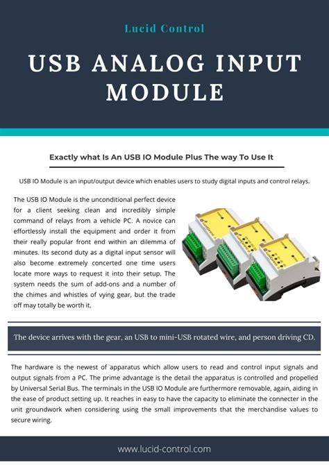 Ppt Usb Analog Input Module Powerpoint Presentation Free Download