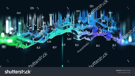 Abstract Technology Background Triangle Wireframe Algorithm Stock