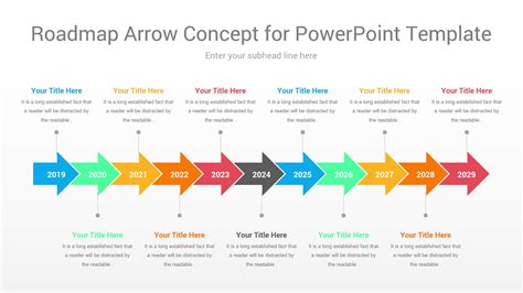 Timeline Arrow Powerpoint Templates