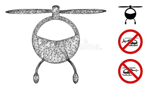 Helicopter Chopper Polygonal Web Vector Mesh Illustration Stock Vector Illustration Of Grid
