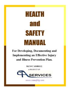 Health And Safety Manual Template With OSHA Links Casbuy Com