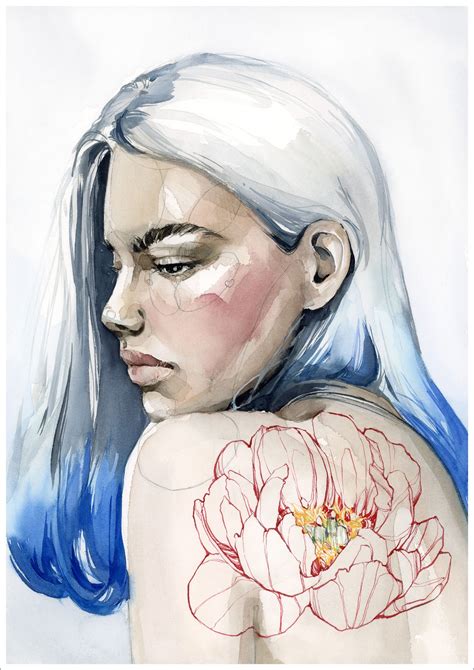 Ice Peony Print