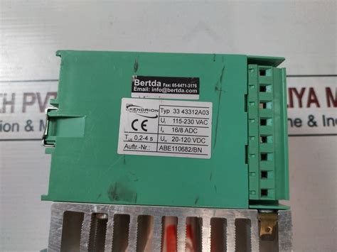 Kendrion Phoenix Contact 33 43312a03 Full Wave Single Phase Rectifier 02 4s Aeliya Marine