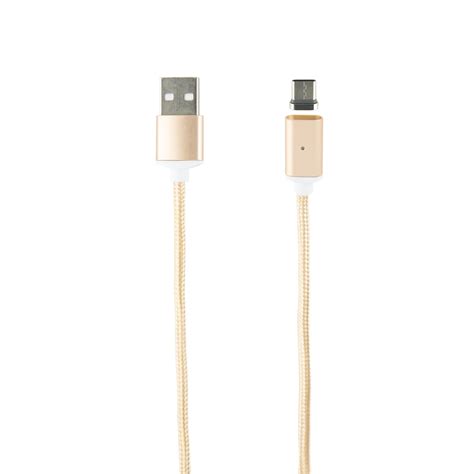 Дата кабель Red Line магнитный Usb Type C нейлоновая оплетка золотой УТ000012853 выгодная