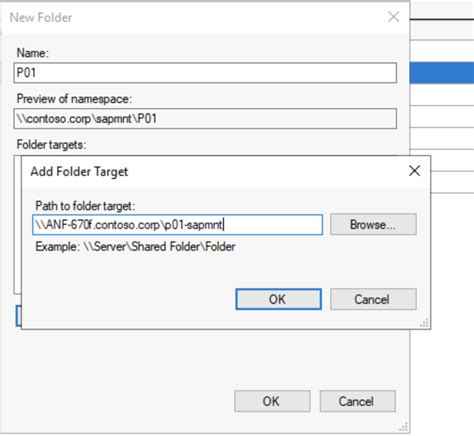 windows dfs n을 사용하여 smb 기반 파일 공유를 위한 유연한 sapmnt 공유 만들기 지원 microsoft learn