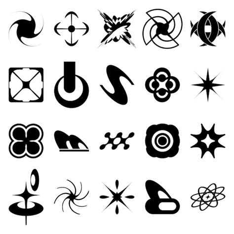 Premium Vector Retro Futuristic Elements For Design Collection Of