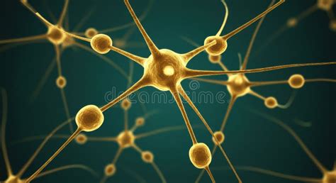 Golden Neural Network Connections On Dark Background 3d Render Of