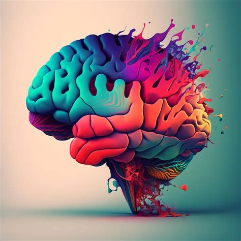Premium Ai Image Generative Ai Colorful Abstract Human Brain