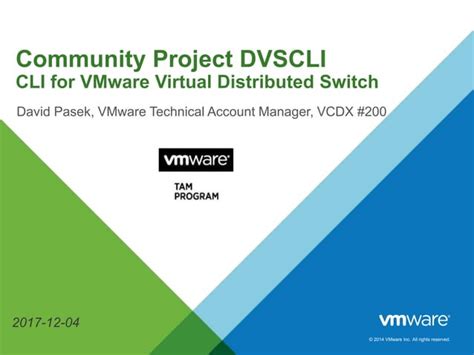 Cli For Vmware Distributed Switch Community Project Ppt