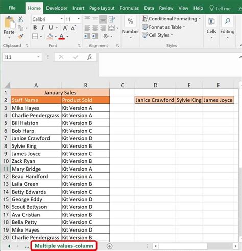 Vlookup To Return Multiple Values Horizontally In Excel Printable Online