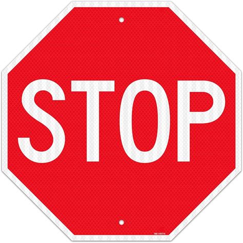 Tandr Large Stop Sign Street Road Sign 18 X 18 Inches