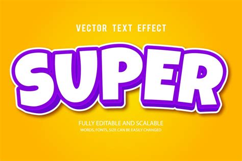 Super 3d Editable Text Effect Vector Graphic By Truevector · Creative Fabrica