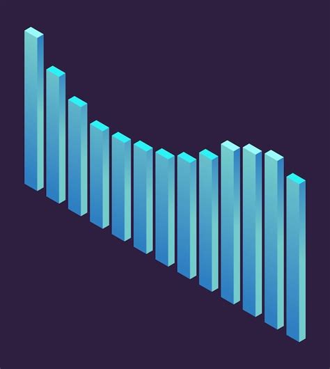 Premium Vector Isometric Wave Chart Colorful Infographic Design Design Element For Business
