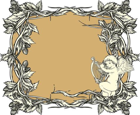 빈티지 꽃 프레임 벡터 Ai Eps Uidownload