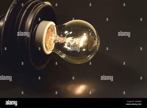 Light Bulb Analogue Light Source Warm Light Clear Light Bulb Filament Switched On Stock Light Bulb Analogue Light Source Warm Light Clear Light Bulb Filament Switched On Stock