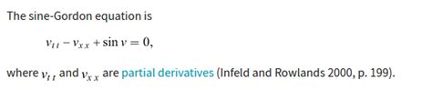 Solved The Sine Gordon Equation Is Vtt−vxx Sinv 0 Where Vtt