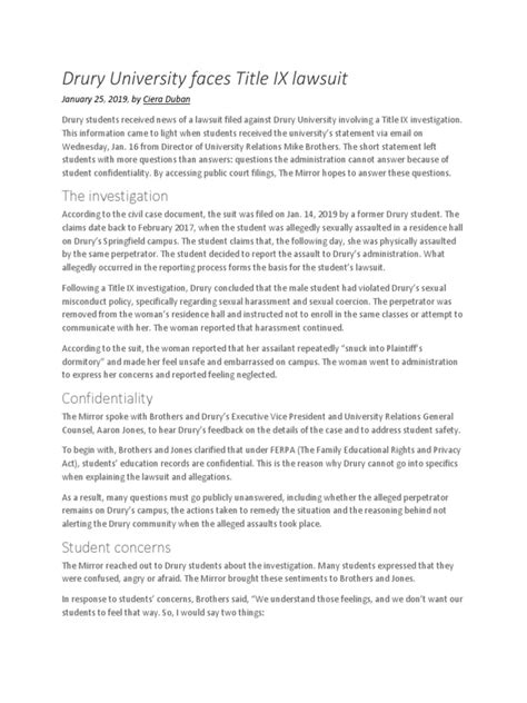 Title Ix Lawsuit Pdf Title Ix Lawsuit