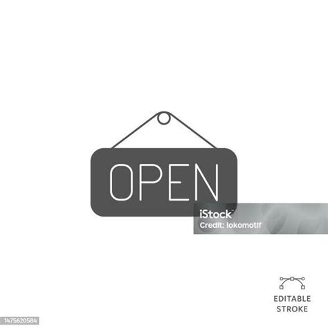 편집 가능한 획이 있는 플랫 라인 아이콘을 엽니다 아이콘은 웹 디자인 모바일 앱 Ui Ux 및 Gui 디자인에 적합합니다 개념에 대한 스톡 벡터 아트 및 기타 이미지