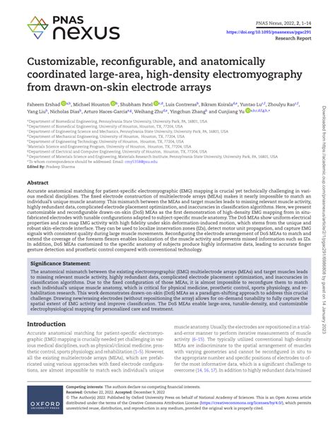 Pdf Customizable Reconfigurable And Anatomically Coordinated Large Area High Density