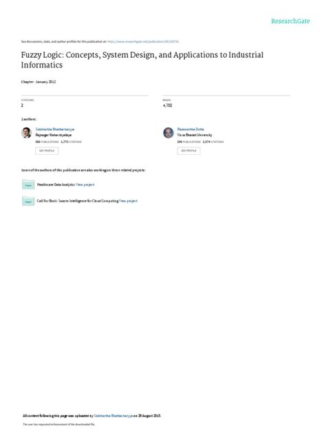 Fuzzy Logic Concepts System Design And Applications To Industrial Informatics Pdf Fuzzy