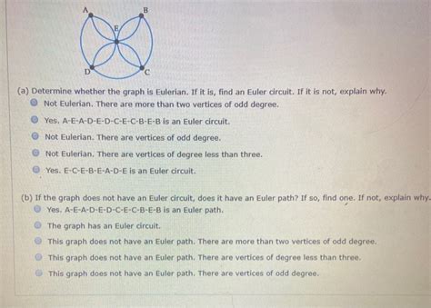 Solved B D A Determine Whether The Graph Is Eulerian If