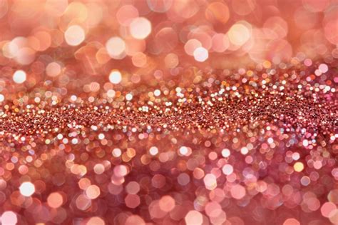 Premium Photo Rose Gold Glitter Bokeh Texture Background Rose Gold Bright And Pink Glitter